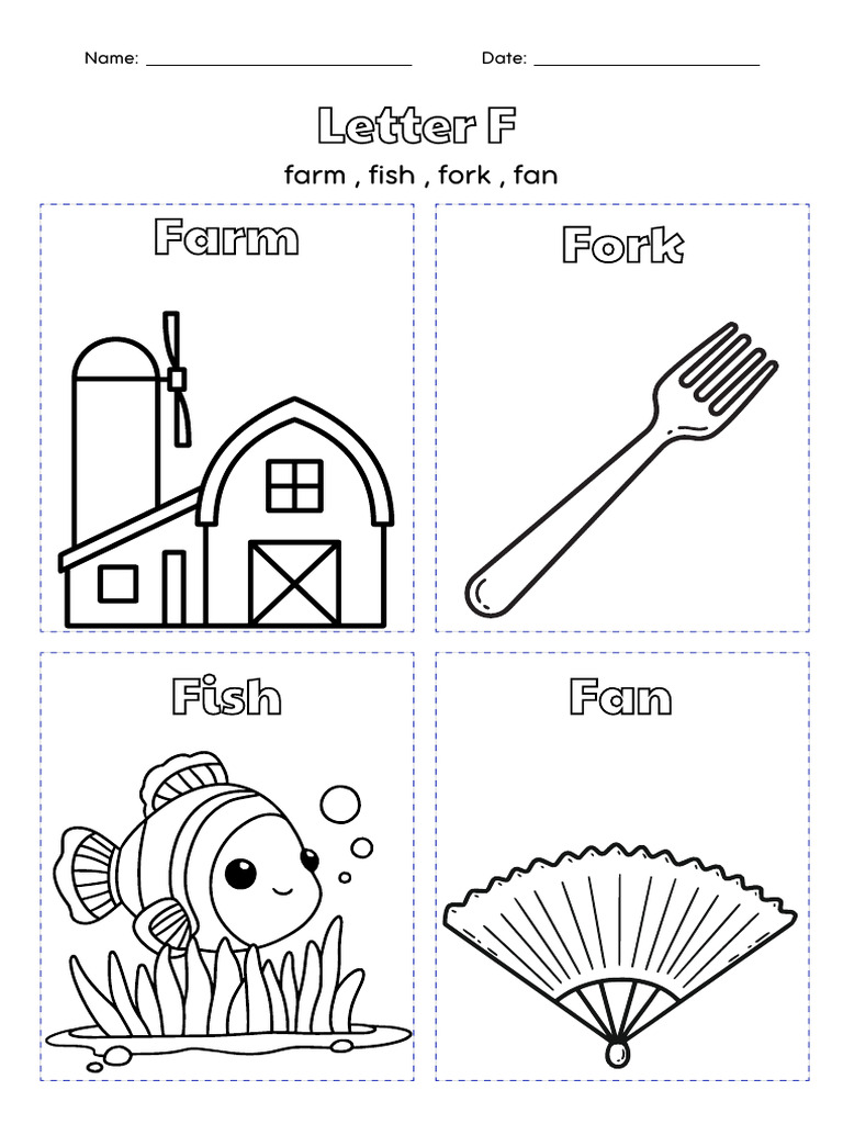 Letter F - Phonics | PDF