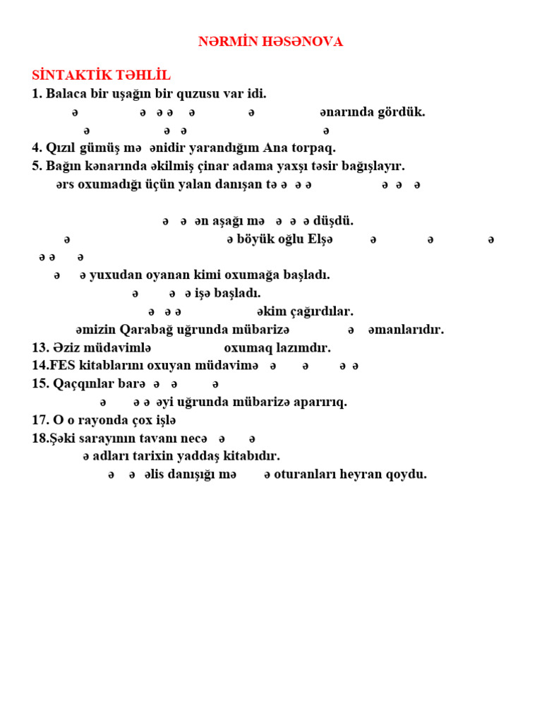 6 Cı Sinif Namazov | PDF