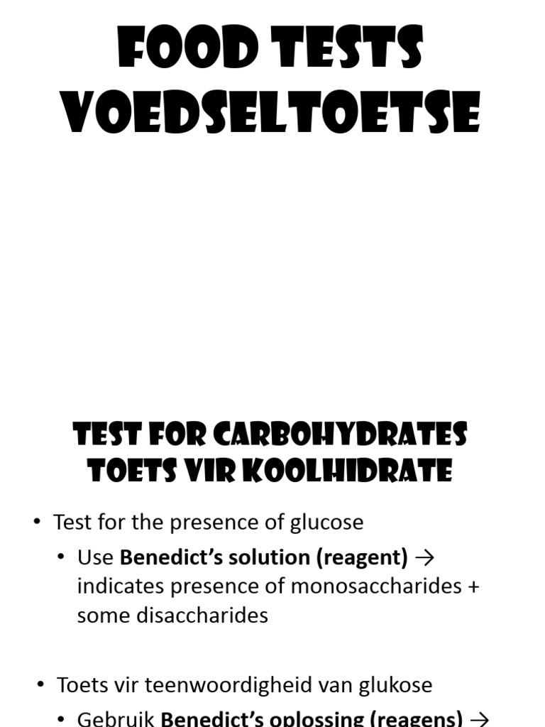 Food Tests | PDF
