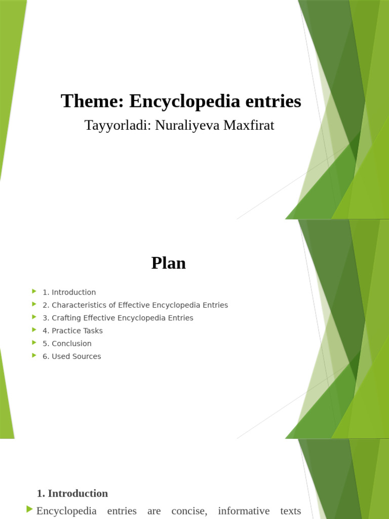 Crafting Effective Encyclopedia Entries | PDF | Encyclopedias | Wikipedia