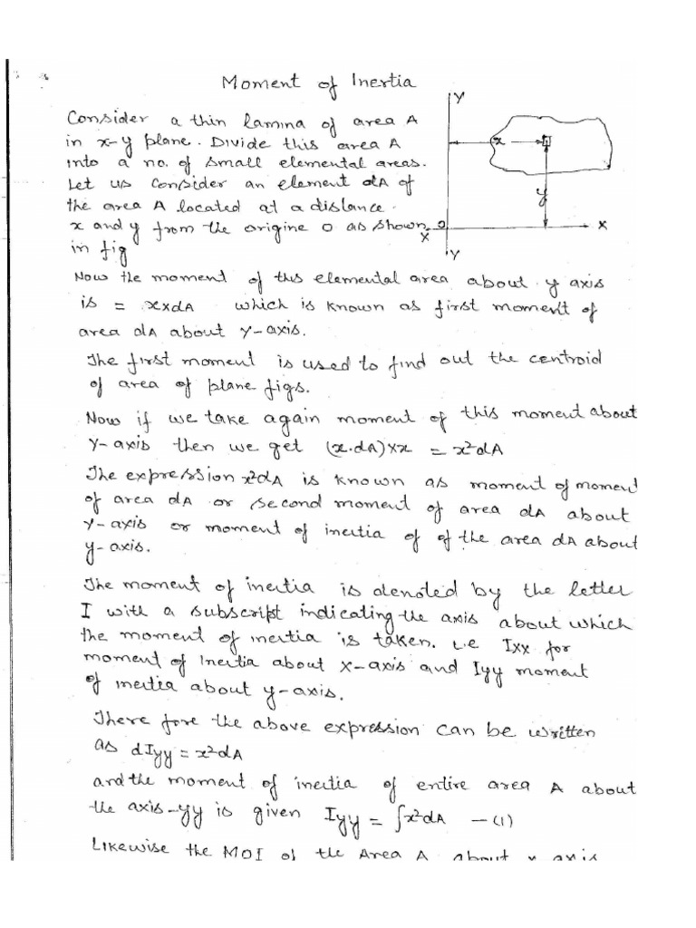 Lecture Notes On Moment of Inertia 24 | PDF