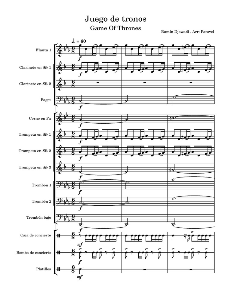 Game of Thrones Sheet Music Arrangements | PDF