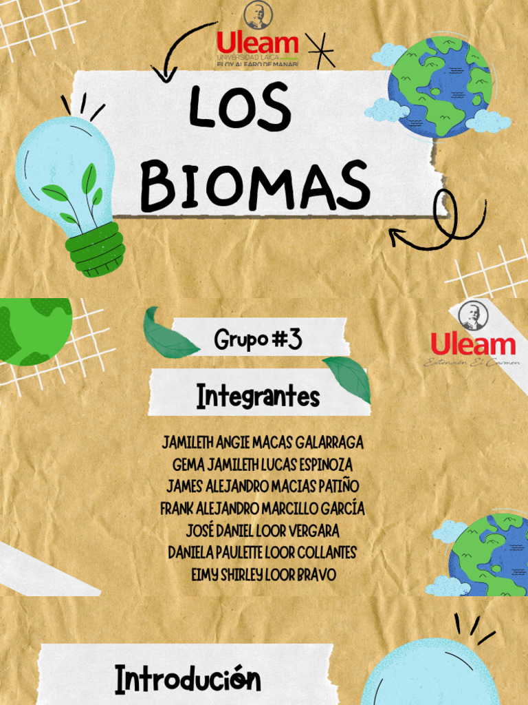 Biologia 1S Grupo3 Los Biomas | PDF | Clima | Zona tropical