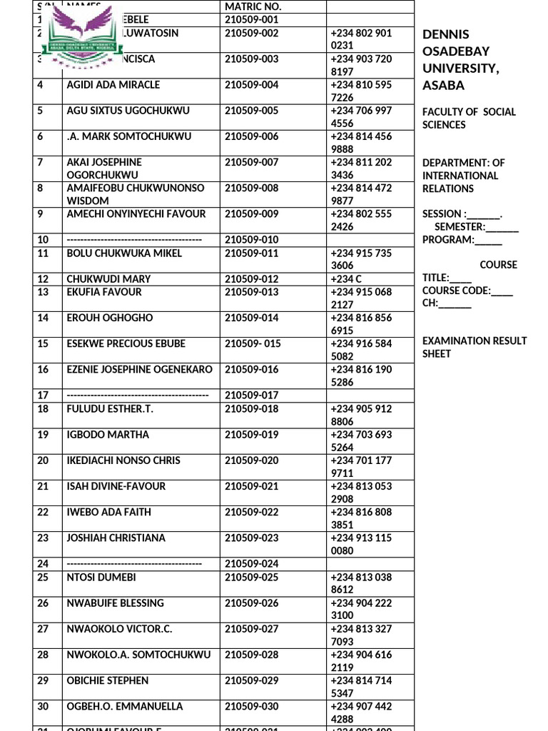Exam Attendance | PDF