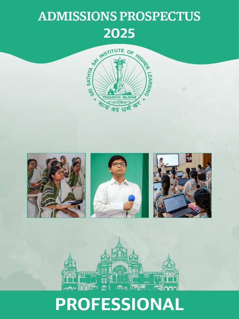 SSSIHL Admissions Prospectus 2025 Professional v3 | PDF