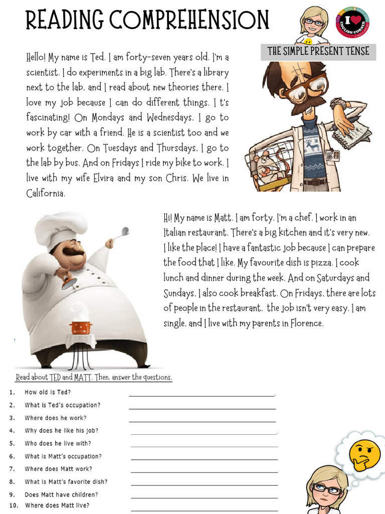Ted and Matt: Reading Comprehension | PDF