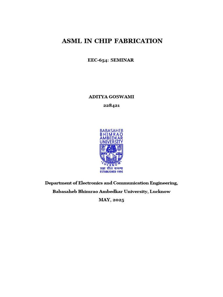 Report | PDF | Photolithography | Semiconductor Device Fabrication