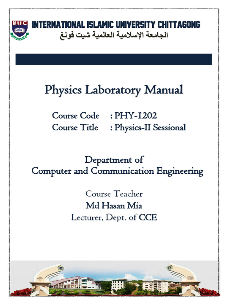 Physics Lab Manual PHY-1202 | PDF | Deformation (Engineering) | Rotation Around A Fixed Axis