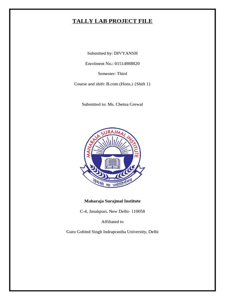 Tally File | PDF | Debits And Credits | Basis Of Accounting