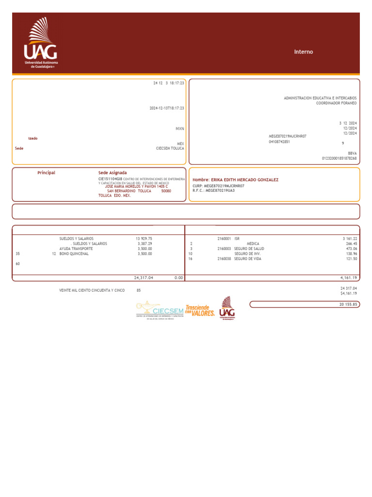 Primera Quin Dic | PDF | Salario | Business