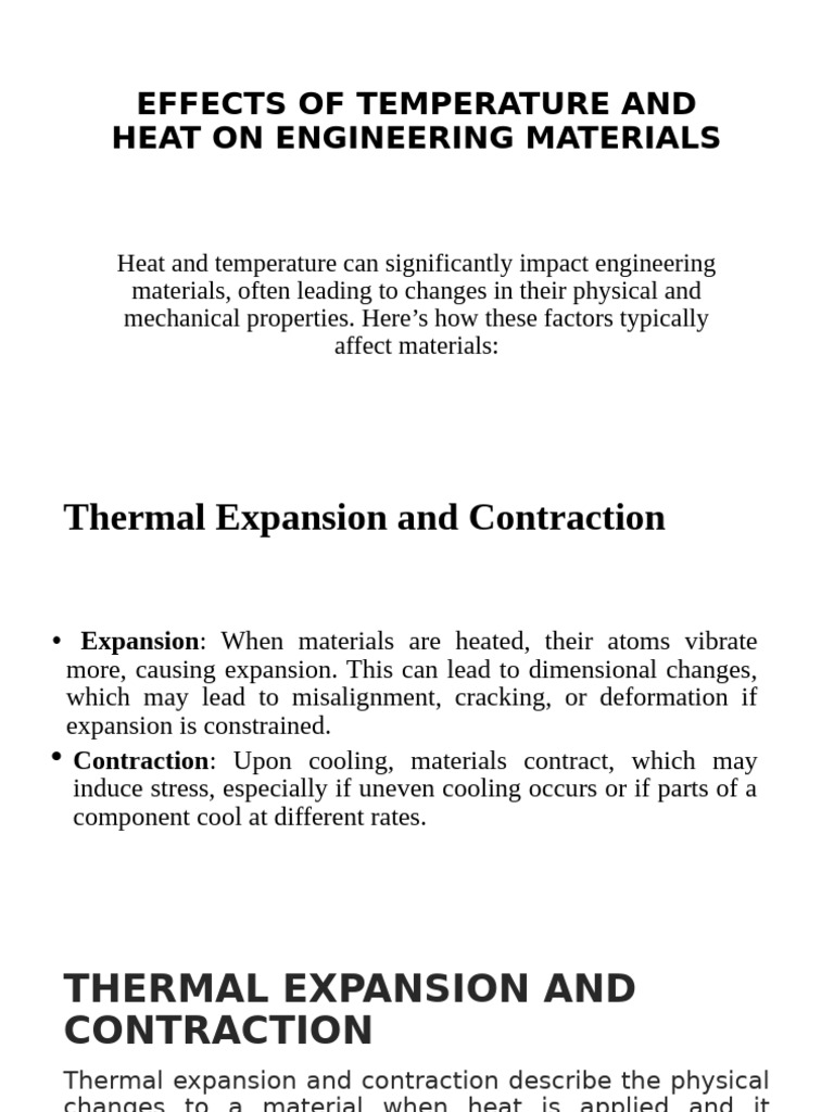 Temperature Effects on Material Ductility | PDF | Thermal Expansion ...