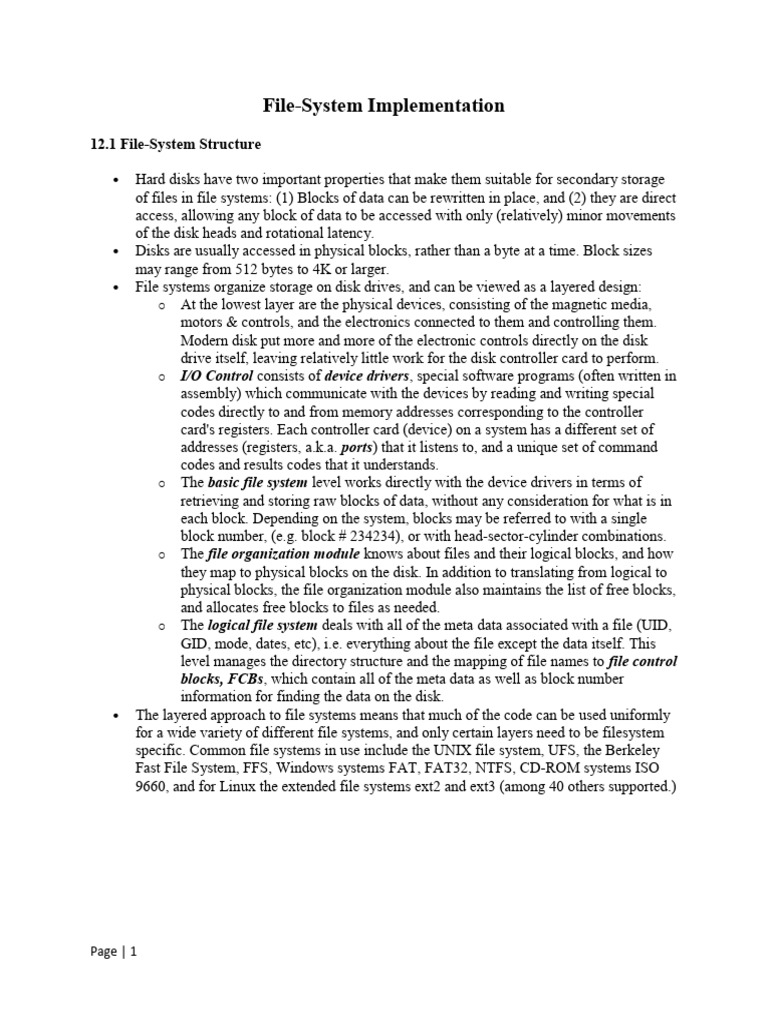 9.2 Filesystem Implementation | PDF | File System | Backup