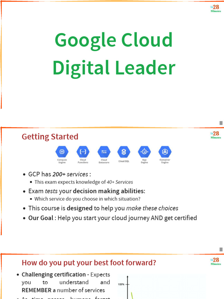 Course Presentation GoogleCloudDigitalLeader | PDF | No Sql | Cloud Computing