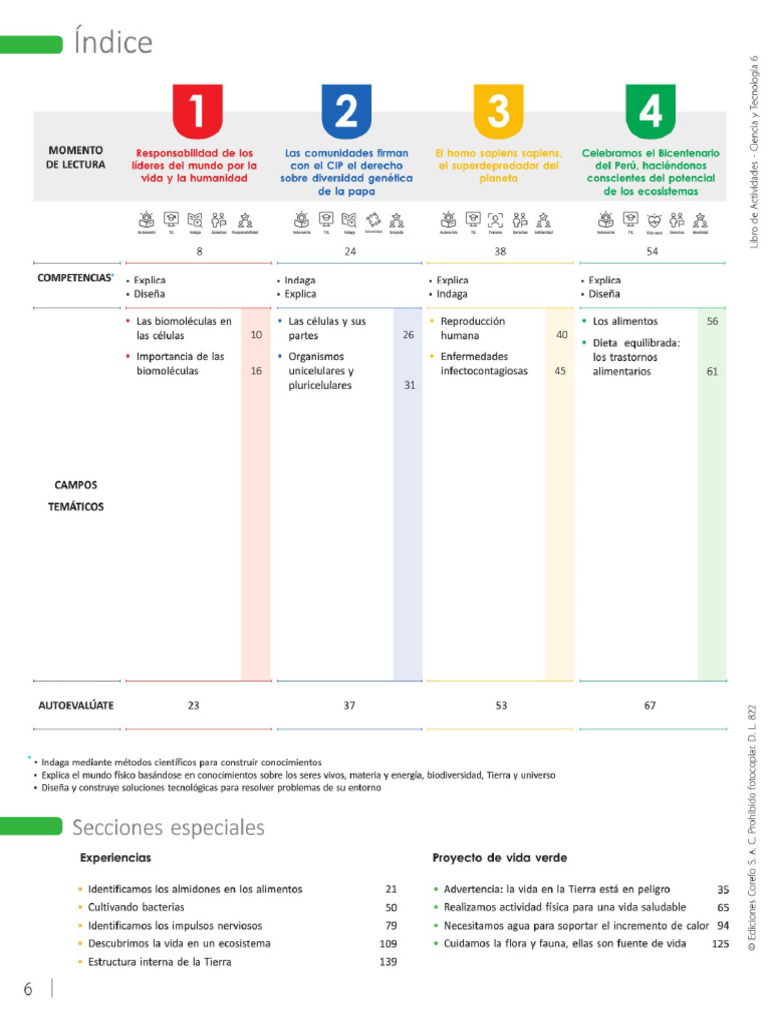 6to Ciencia Actividades | PDF