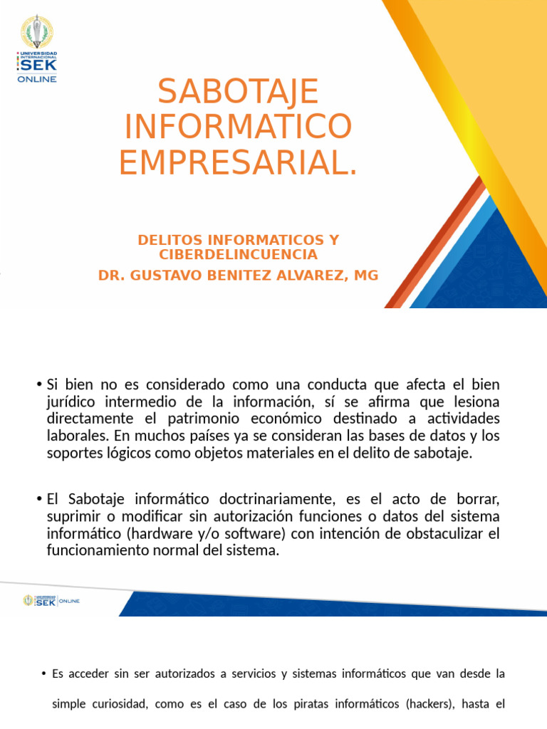 Sabotaje Informatico - Empresarial | PDF | Sabotaje | Cibercrimen