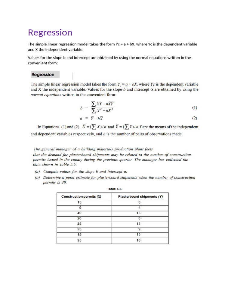LECTURE 5 Regression Forcasting | PDF