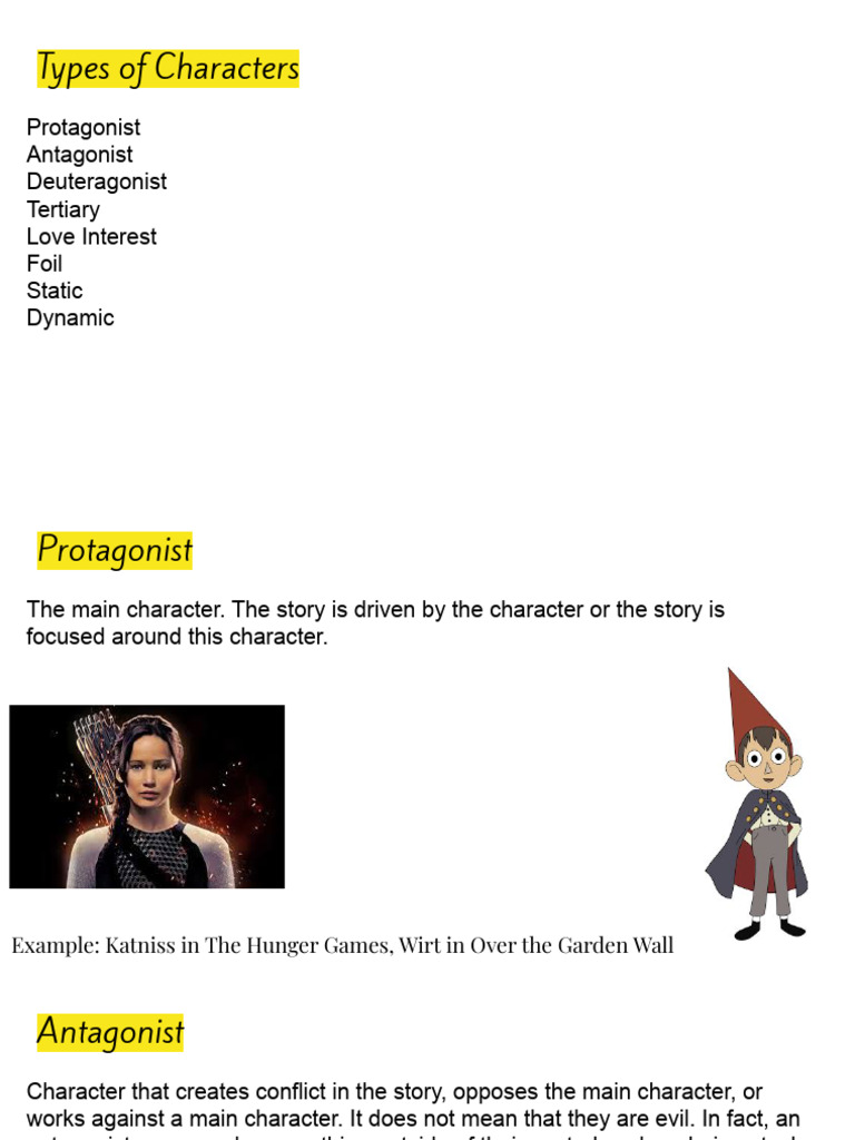 Character Types in Storytelling | PDF