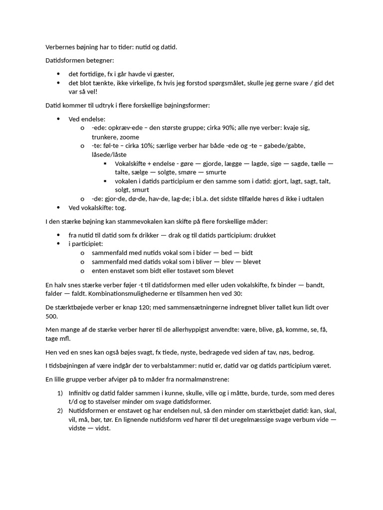 Verber - Tider | PDF