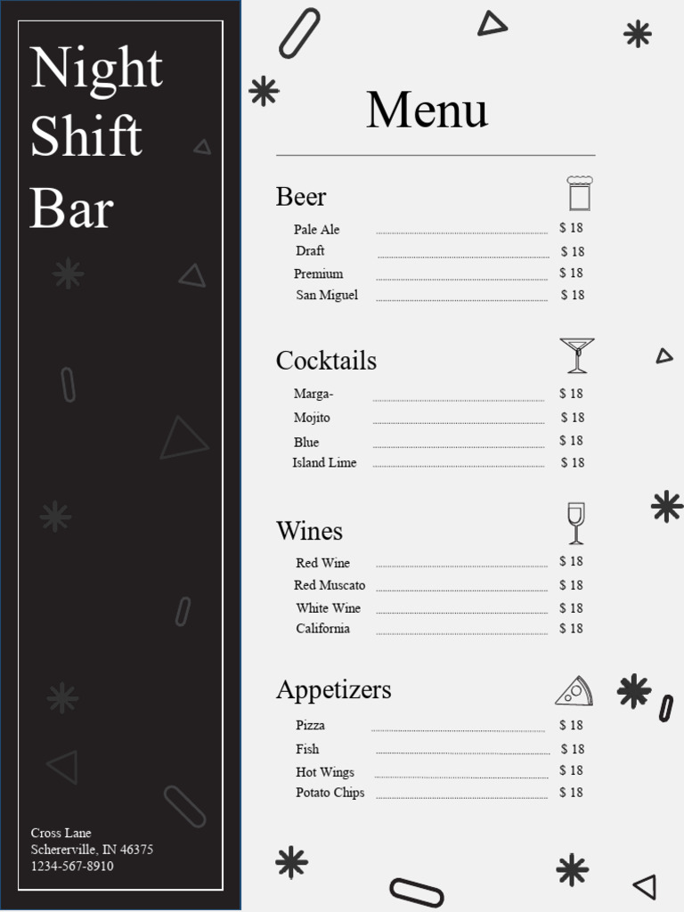Bar Menu | PDF
