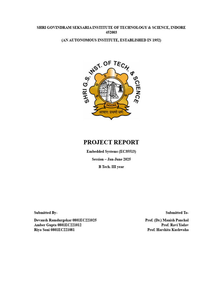 EmbeddedSystemsProjectReport WirelessTransceiver Devansh Amber Riya | PDF | Computer Network ...
