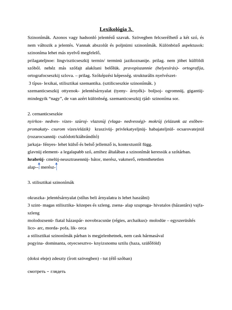 Lexikológia 3 | PDF