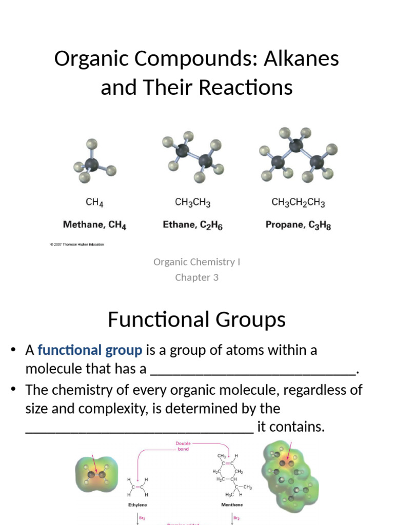 Organic Chemistry Alkanes Lec2 | PDF | Alkane | Functional Group