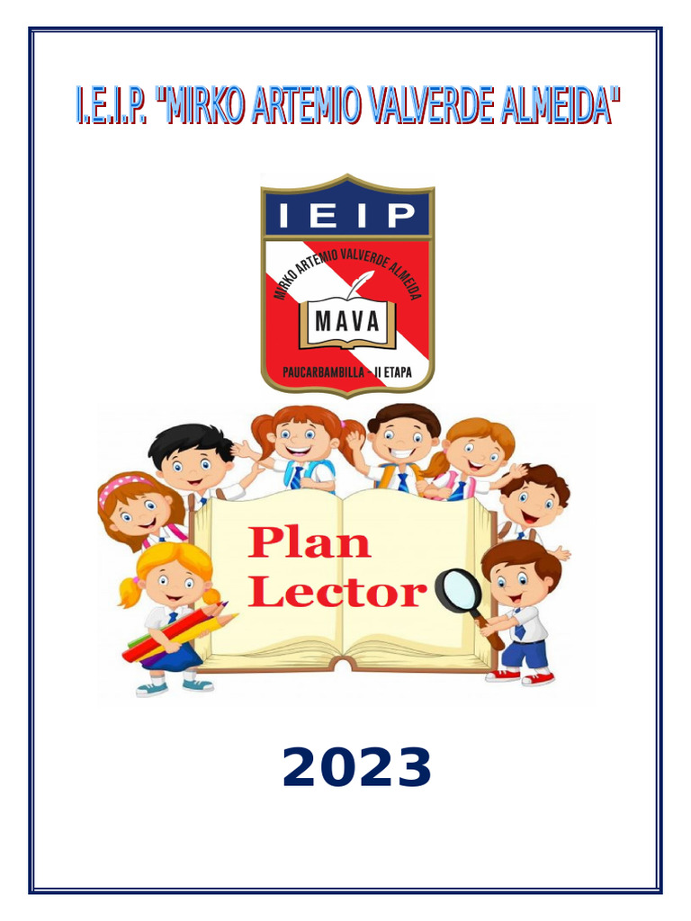 Plan Lector Institucional-2023 | PDF | Educación primaria | Salón de clases