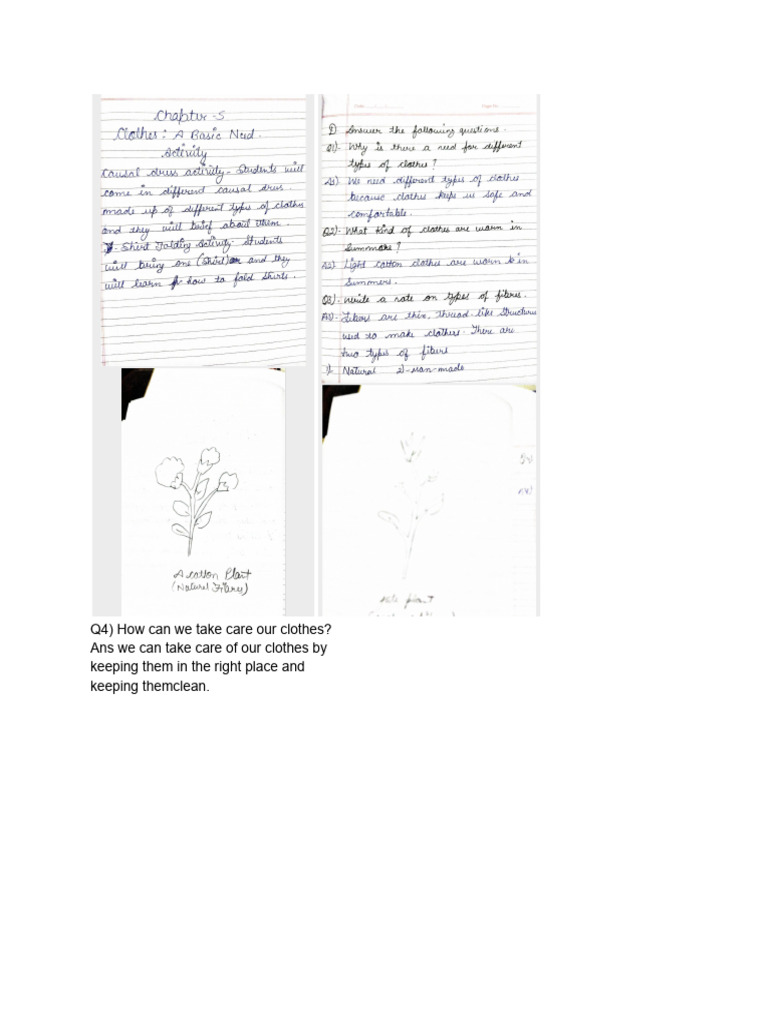 Q4) How Can We Take Care Our Clothes | PDF