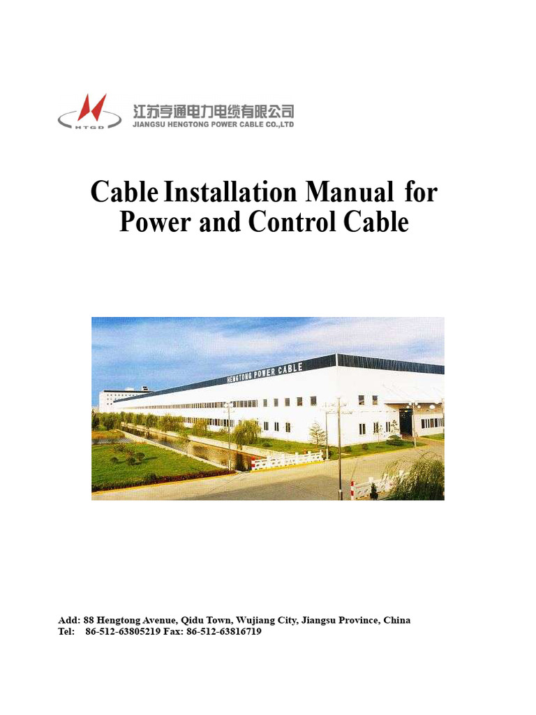 Power Cable Installation Manual Pdf Electrical Wiring Building