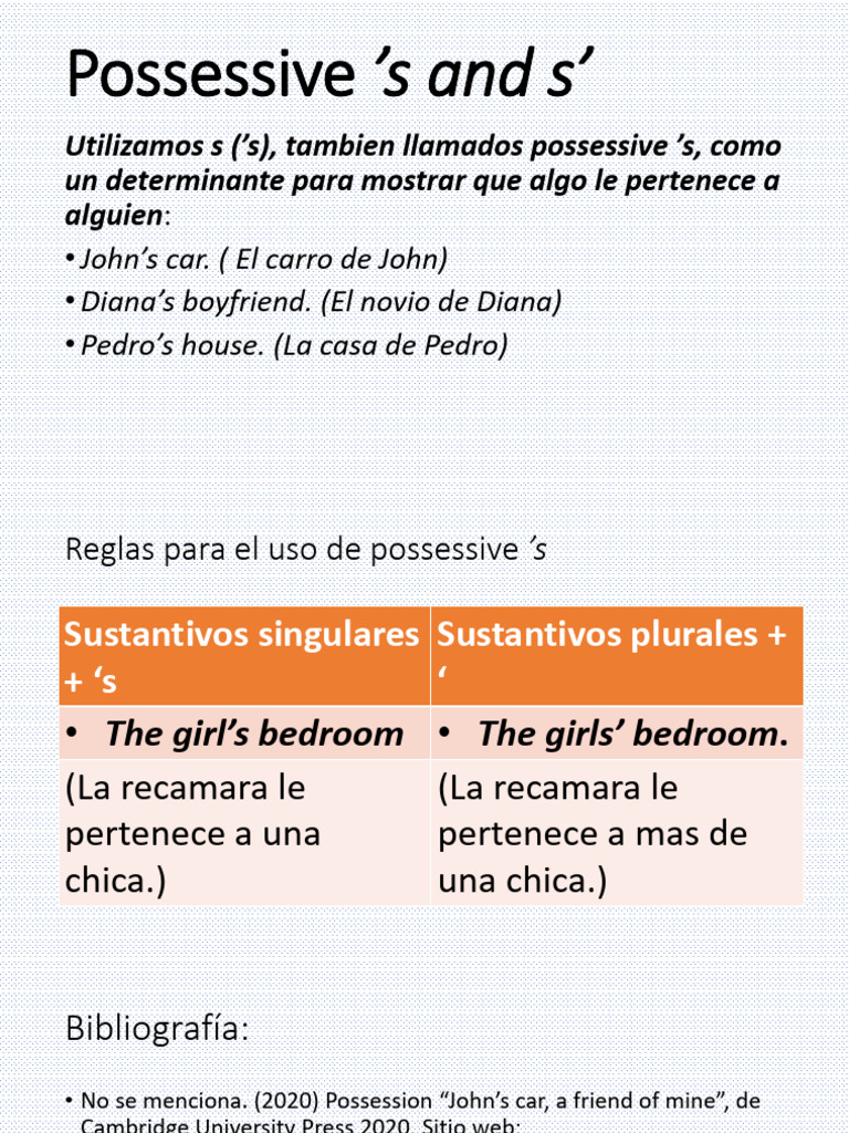 Possessive 'S and 'S | PDF