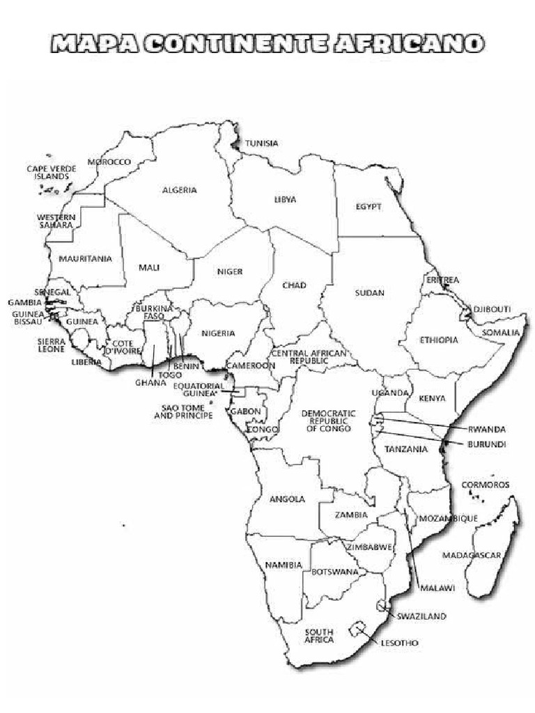 Mapa Continente Africano | PDF