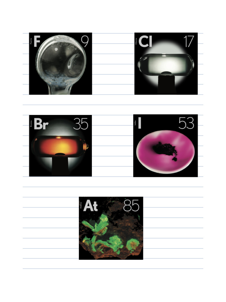 Group-17 (Halogen Family) | PDF | Chlorine | Iodine
