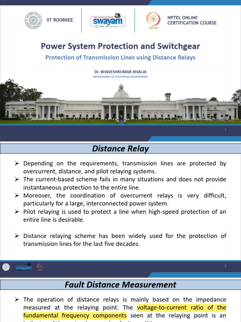 Lecture 16 20 Distance Protection | PDF | Electrical Impedance ...
