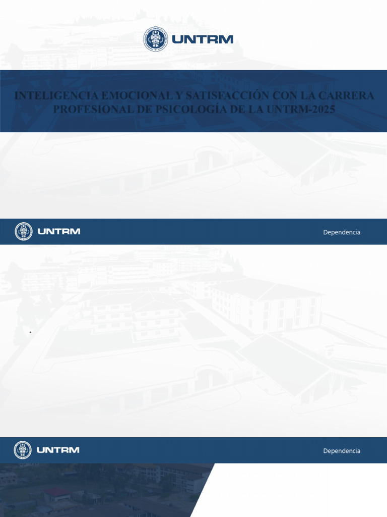 Inteligencia Emocional y Satisfacción en Psicología UNTRM | PDF ...