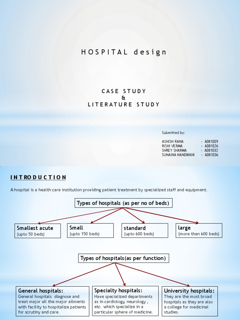 HOSPITAL Design: Case Study & Literature Study | PDF | Anesthesiologist ...