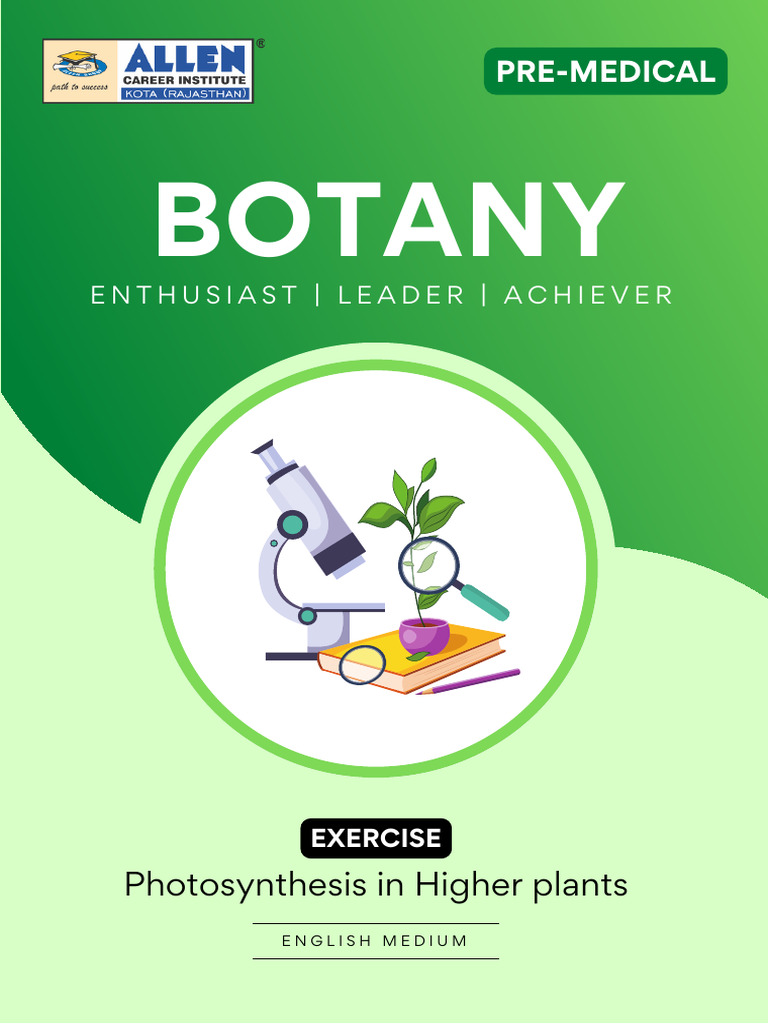 Photosynthesis in Higher Plants - Exercise | PDF | Photosynthesis ...