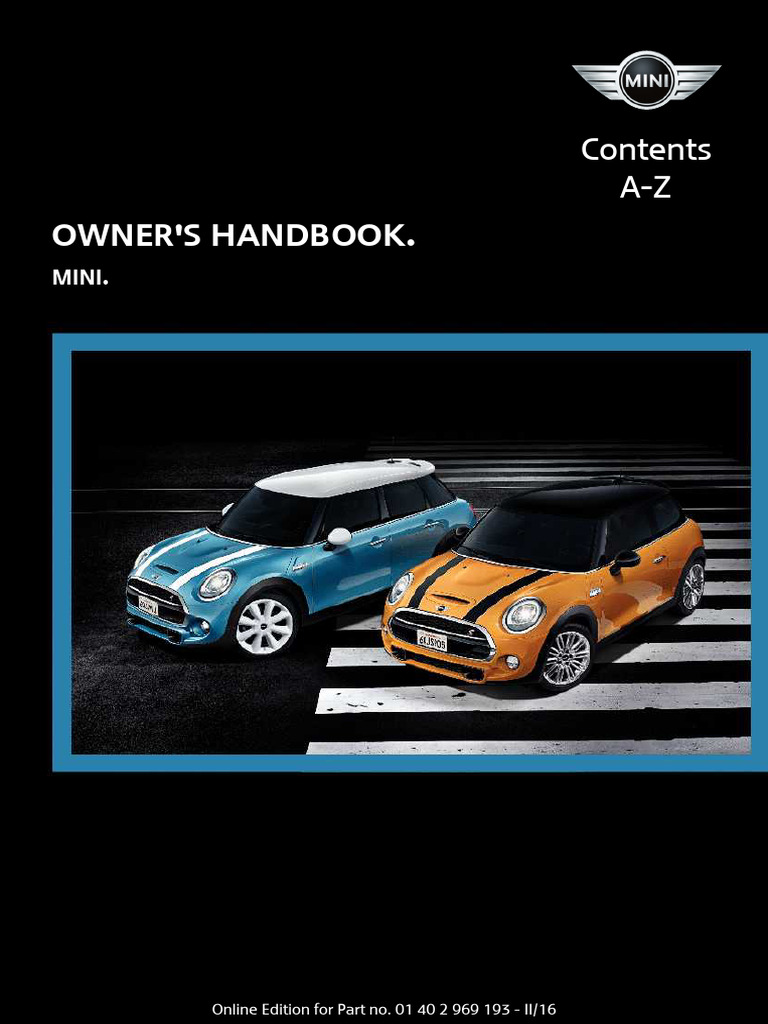 MINI Owner's+Handbook 01402969193 | PDF | Menu (Computing) | Headlamp