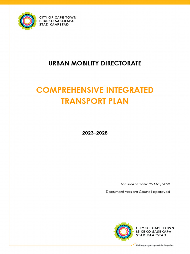 Citp 2023-2028 | PDF | Transport | Public Transport