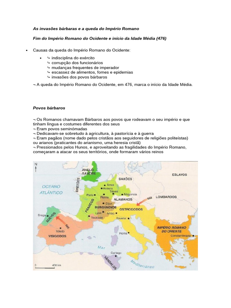 Queda do Império Romano e Invasões Bárbaras | PDF | Maomé | Meca