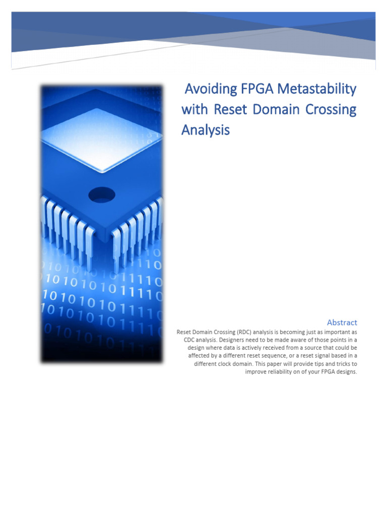 Preventing Metastability in FPGA Designs | PDF | Electrical Engineering ...