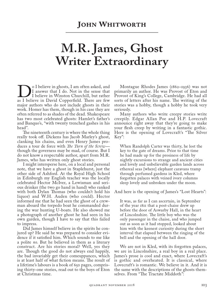 Ghost Writer Extraordinary | PDF