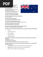 New Zealand Quiz: Questions & Answers | PDF | New Zealand