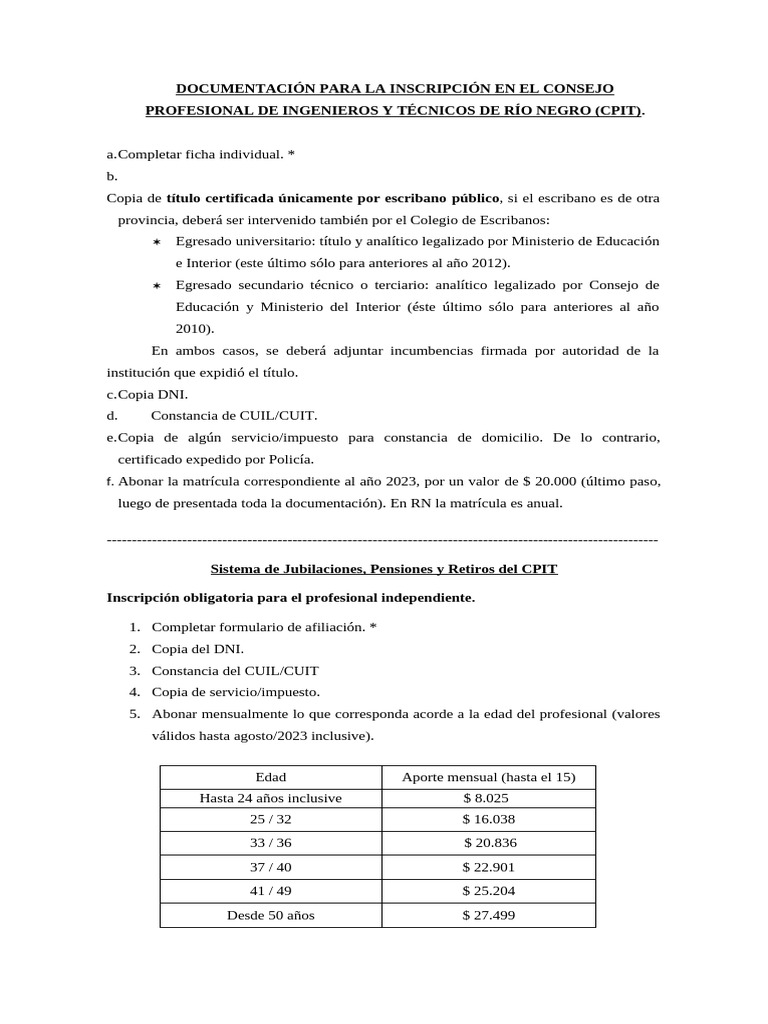 Documentación para La Inscripción en El Cpit PM | PDF