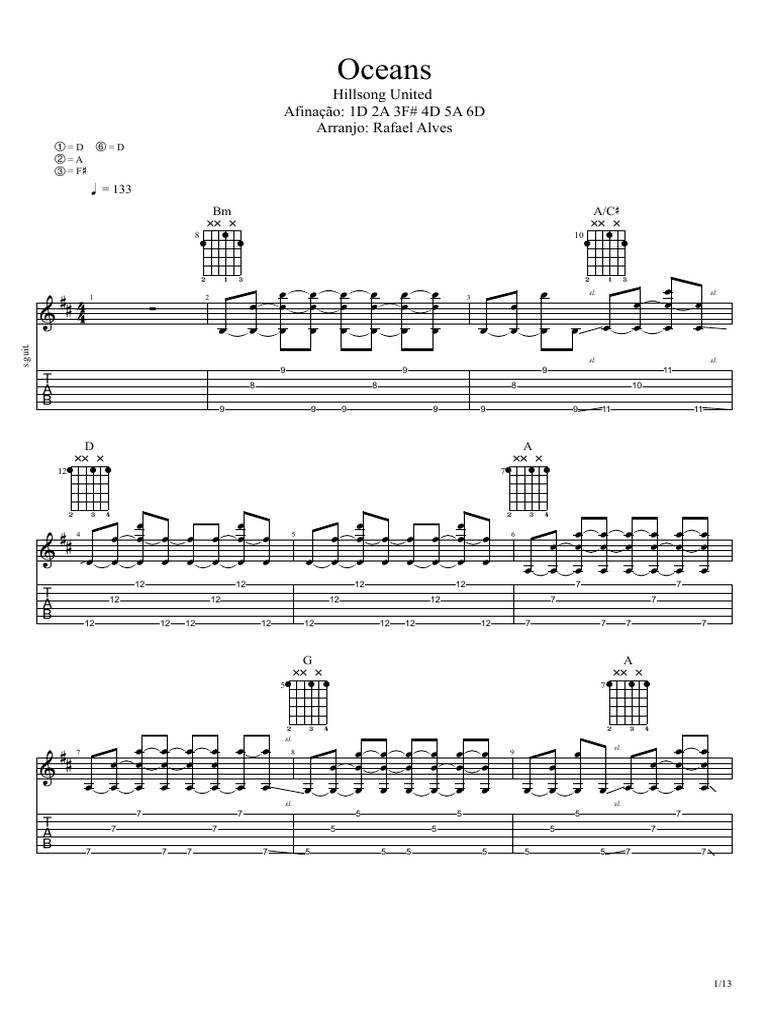 Oceans Sheet Music by Hillsong United | PDF