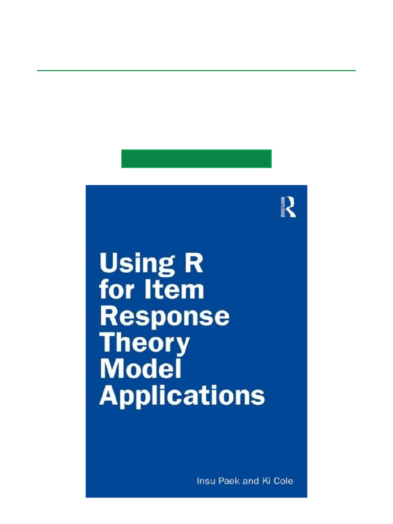 View Using R For Item Response Theory Model Applications, 1st Edition ...