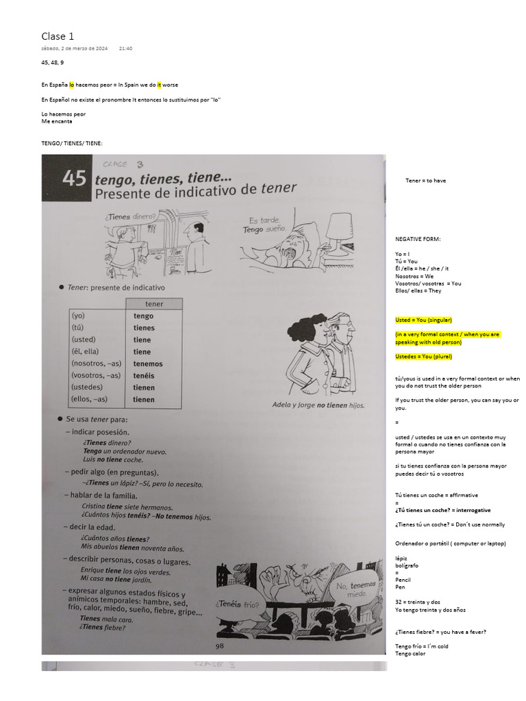 Clase 1 | PDF | Relaciones sintácticas | Mecánica del lenguaje