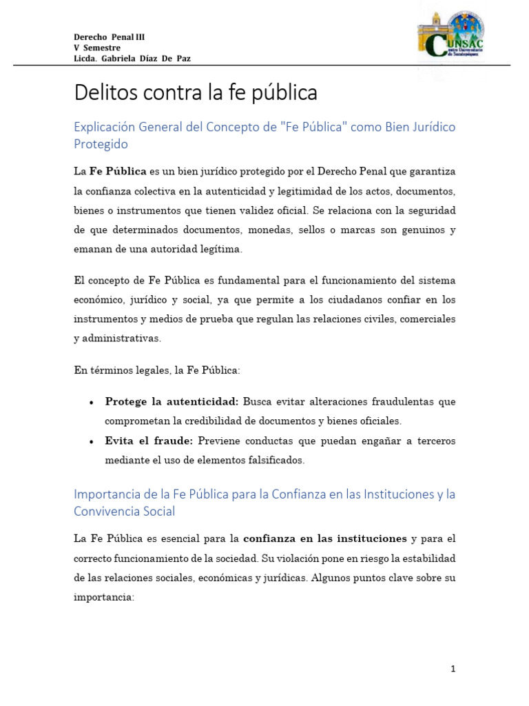 Delitos Contra La Fe Pública | PDF | Moneda | Billete de banco