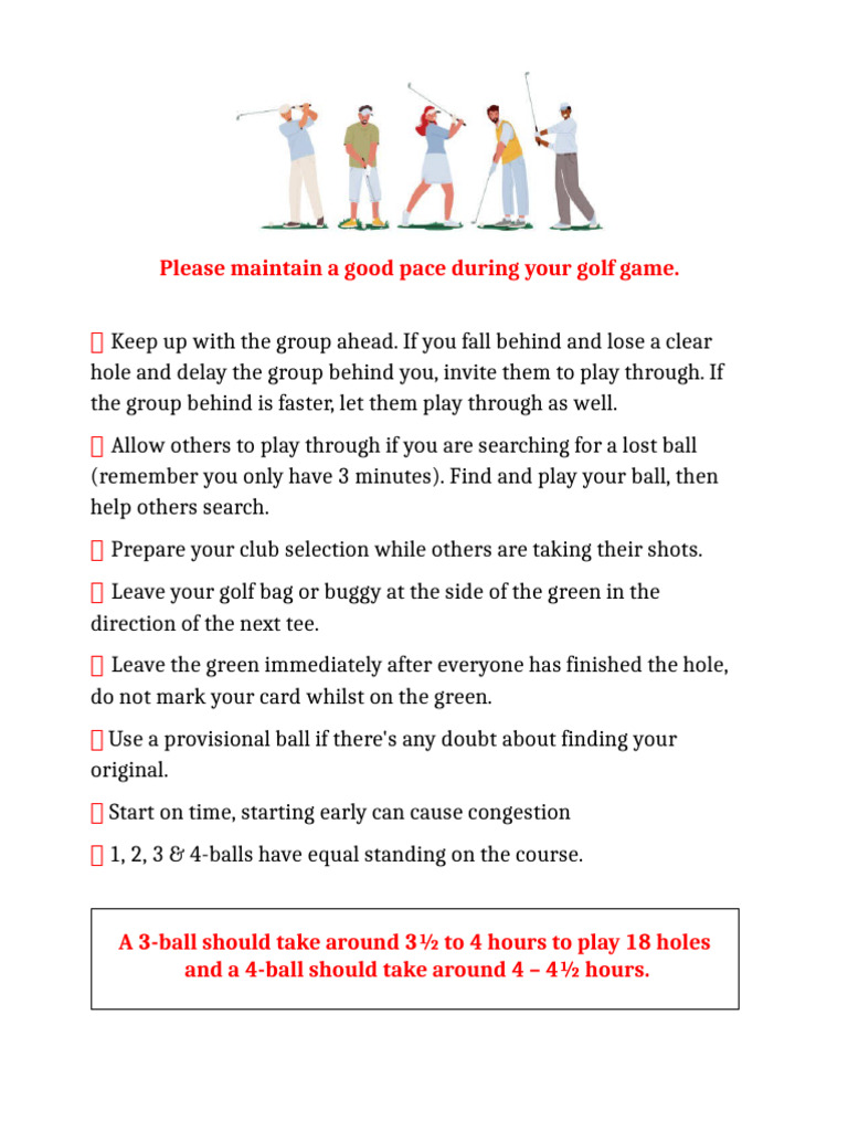 Pace of Play Poster FE 1 | PDF