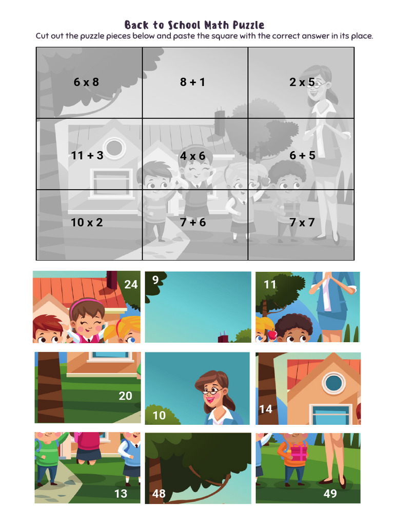 Back To School Math Puzzle Worksheet - 20250417 - 133947 - 0000 | PDF