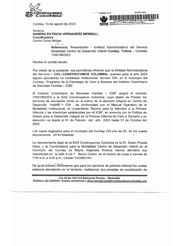 Oficios de Presentacion | PDF